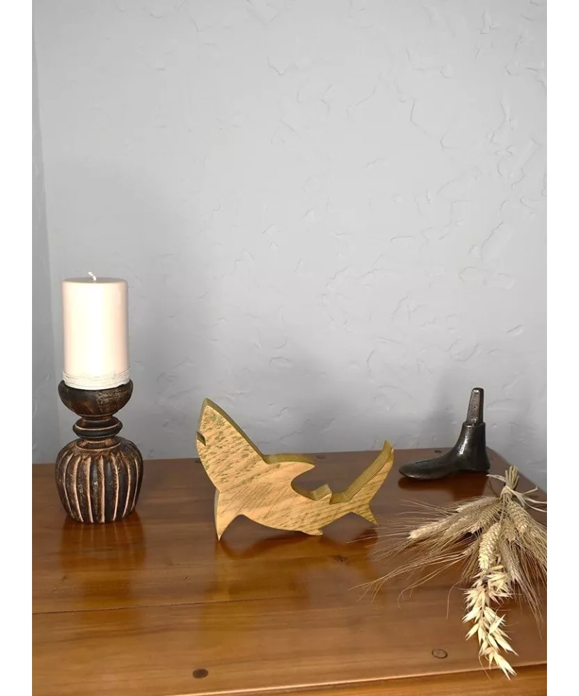 Décoration requin en bois recyclé