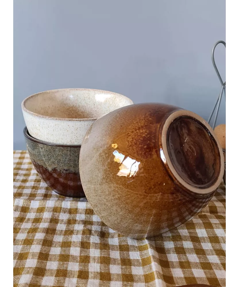 Trio de bols grès