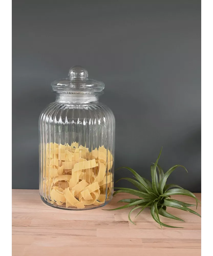 Bocal de conservation avec couvercle hermétique en verre